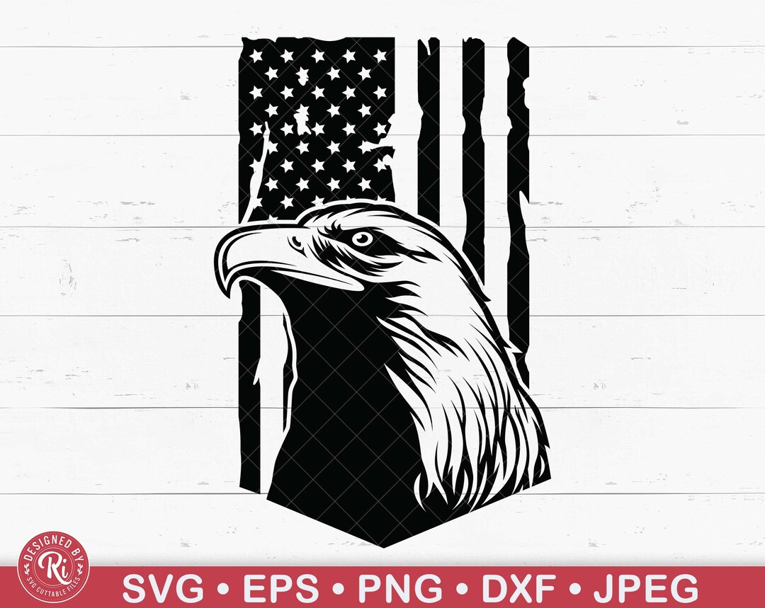 American Bald Eagle Head Svg, America Flag Png, Patriot Eps, 4th of ...