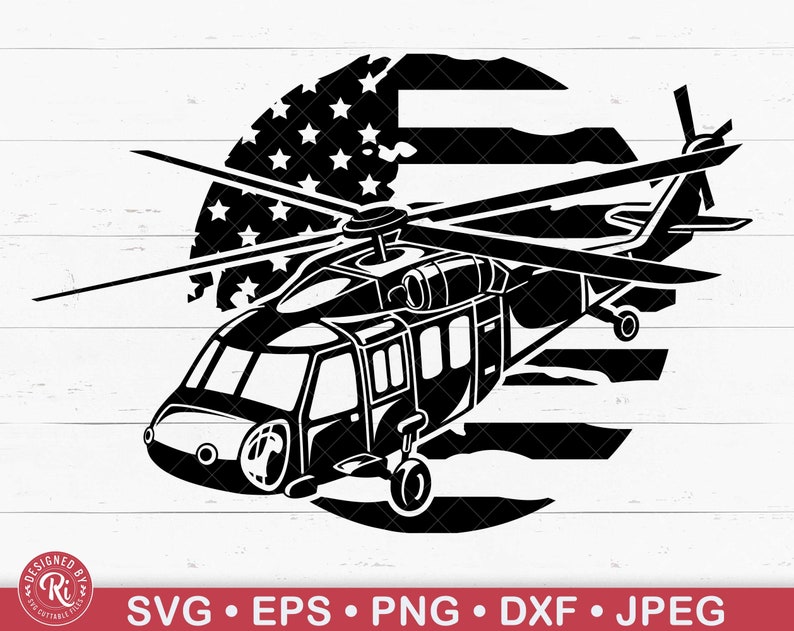 USA Black Hawk Helicopter Svg US Army Veteran Png Military - Etsy