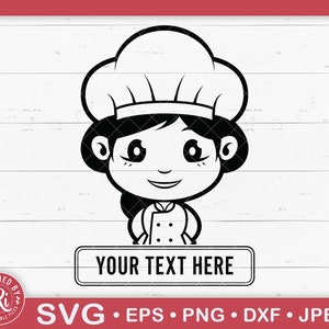 Lady Chef Monogram SVG: Female Cook, Restaurant Logo (cut File) - Etsy