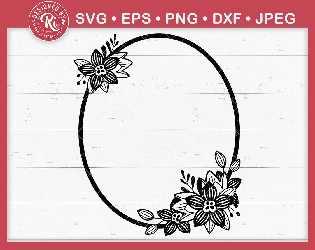Oval Frame Svg, Frame Png, Floral Frame Clipart, Floral Frame Png, Rose ...