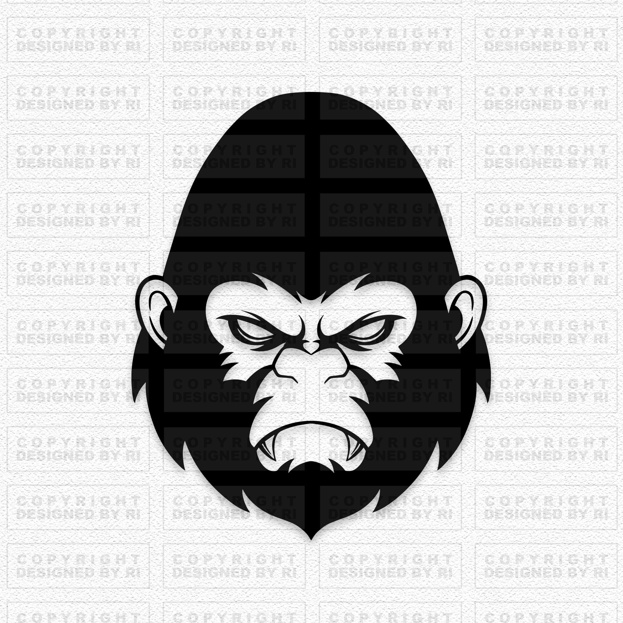 Gorilla Svg Gorilla Vector Gorilla Decal Gorilla Logo - Etsy