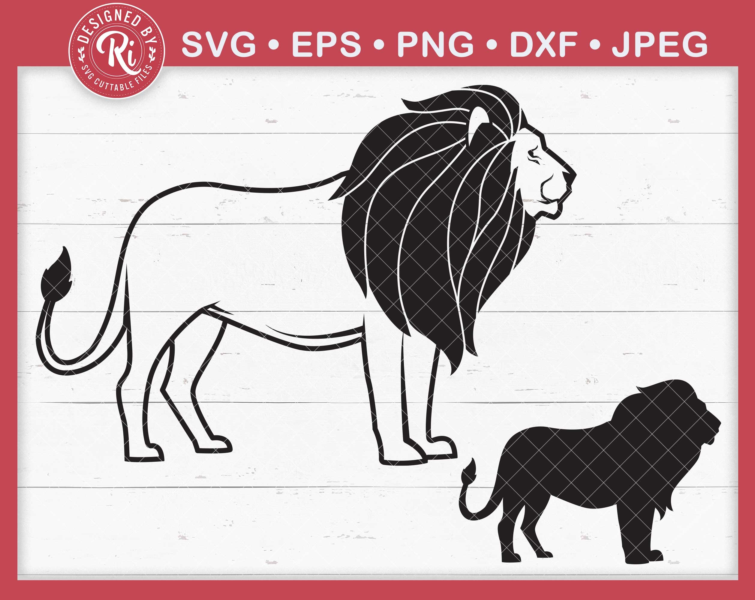 Lion Svg Standing Lion Svg Lion Cut File Lion Vector - Etsy Denmark
