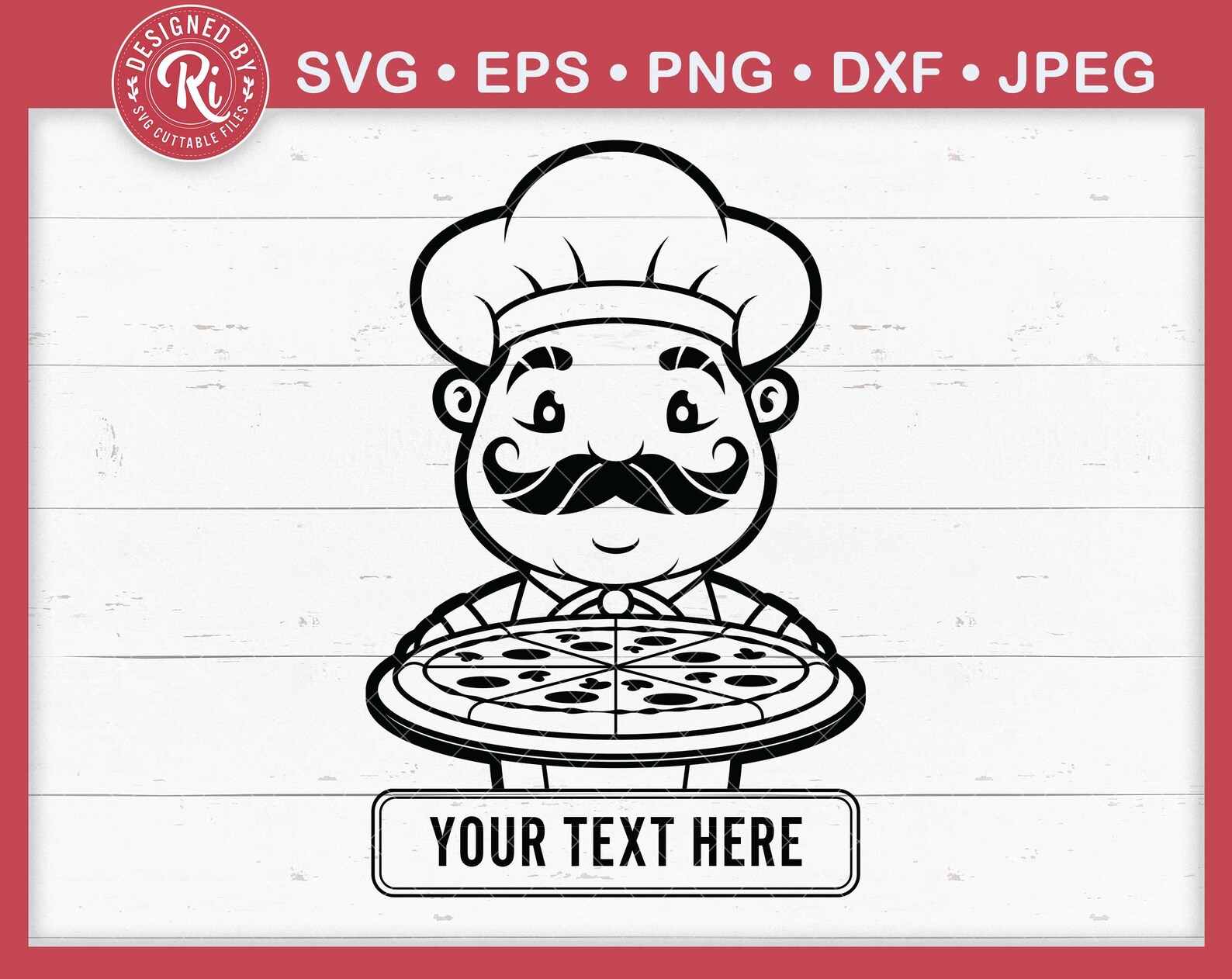 Pizza Monogram Svg, Chef Monogram Svg, Pizzeria Svg, Kitchen Monogram ...