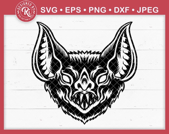Bat Face Svg Dracula Svg Vampire Svg Svg Halloween | Etsy