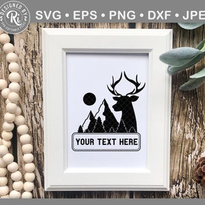Deer Monogram Svg, Forest Svg, Deer Head Svg, Deer Clipart, Deer Cut ...