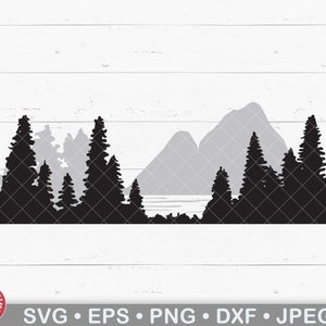 Treeline Svg, Forest Trees, Pine Tree, Tree Line, Nature, Hiking ...