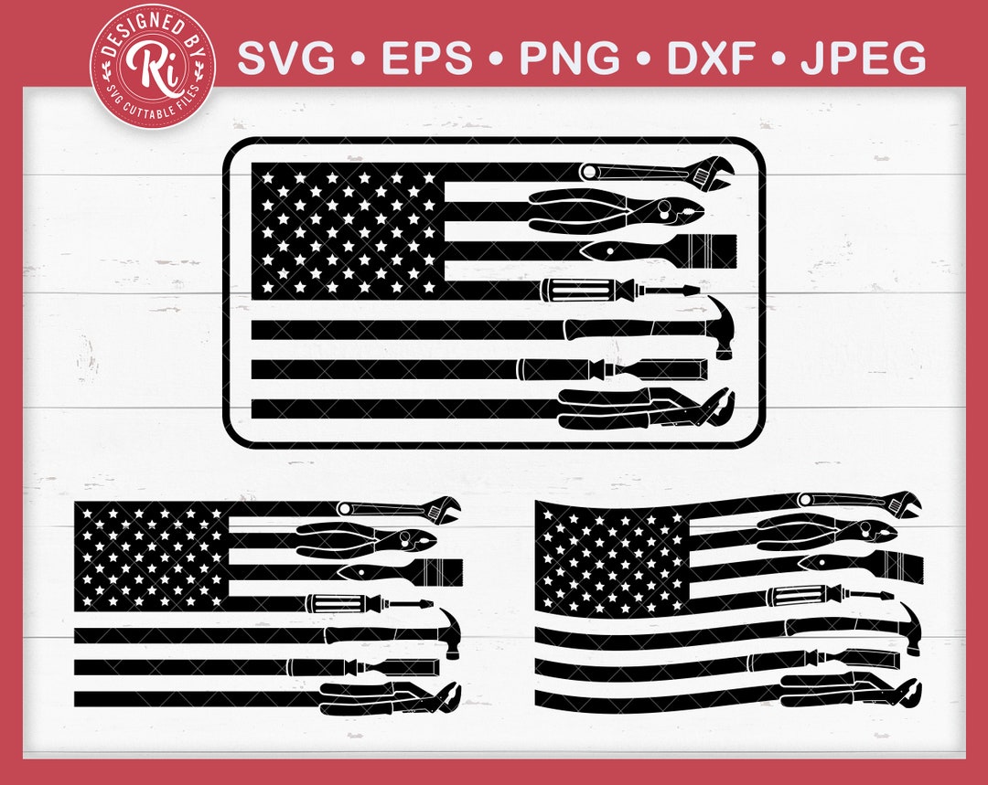 US Flag Tools Svg, Tools Svg, Patriot Svg, American Flag Svg, Carpenter ...