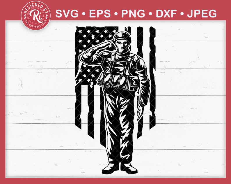 Soldier Salute Svg Salute Svg US Veteran Svg US Army | Etsy