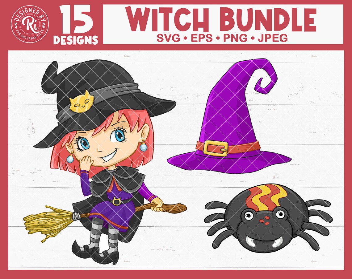 Halloween Clipart Bundle, Witch Svg Bundle, Halloween Svg Bundle ...