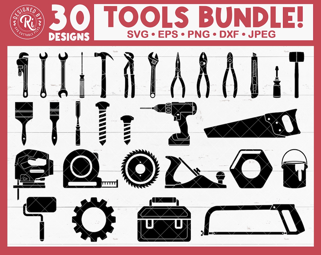 Tools Bundle SVG: Handyman, Mechanic, Carpenter Designs (cuttable Files ...