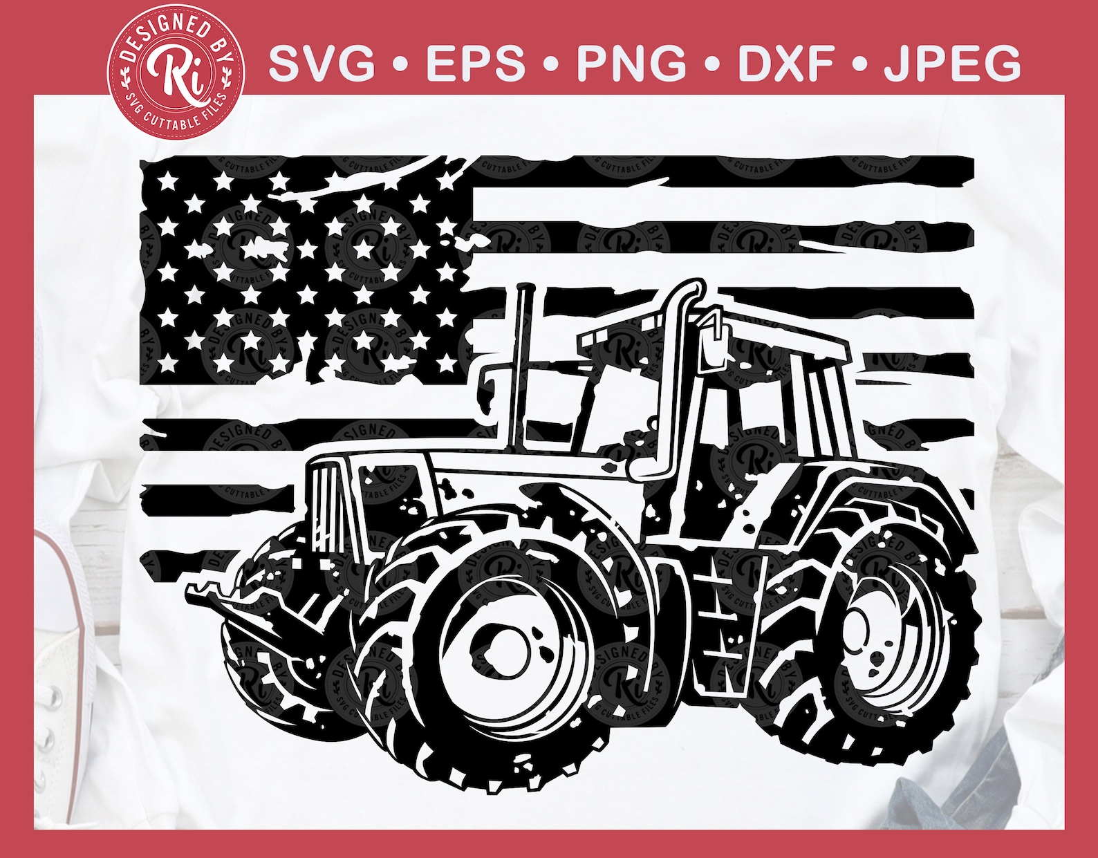 Old Farm Tractor With US Flag Svg Bulldozer Farm Life - Etsy