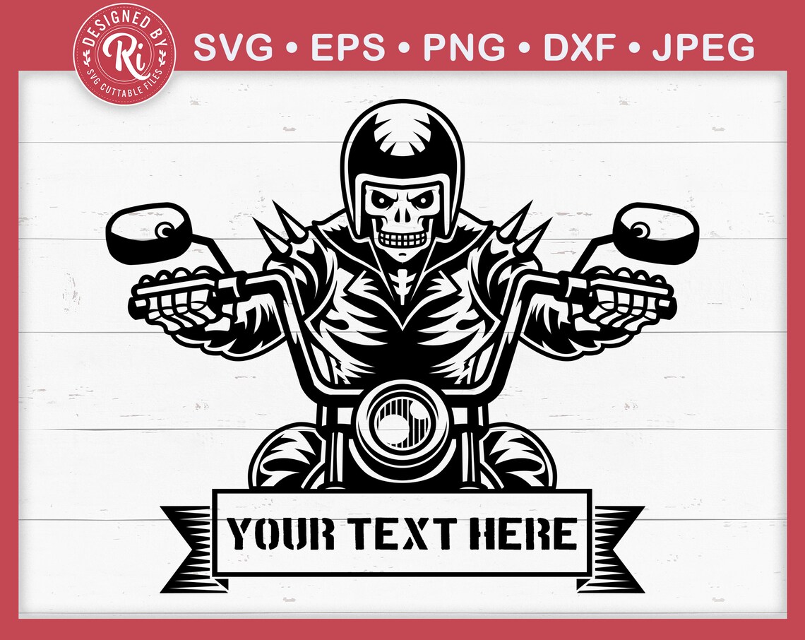 Motorcycle Monogram Svg Skull Motorcycle Svg Bike Svg - Etsy