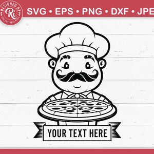 Pizza Monogram Svg, Chef Monogram Svg, Pizzeria Svg, Kitchen Monogram ...