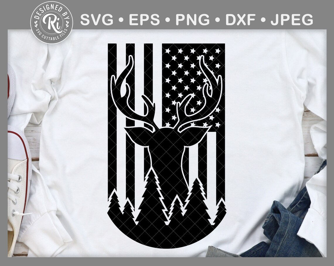 Deer Monogram Svg Hunting Svg Deer Cut File Buck Svg Deer - Etsy