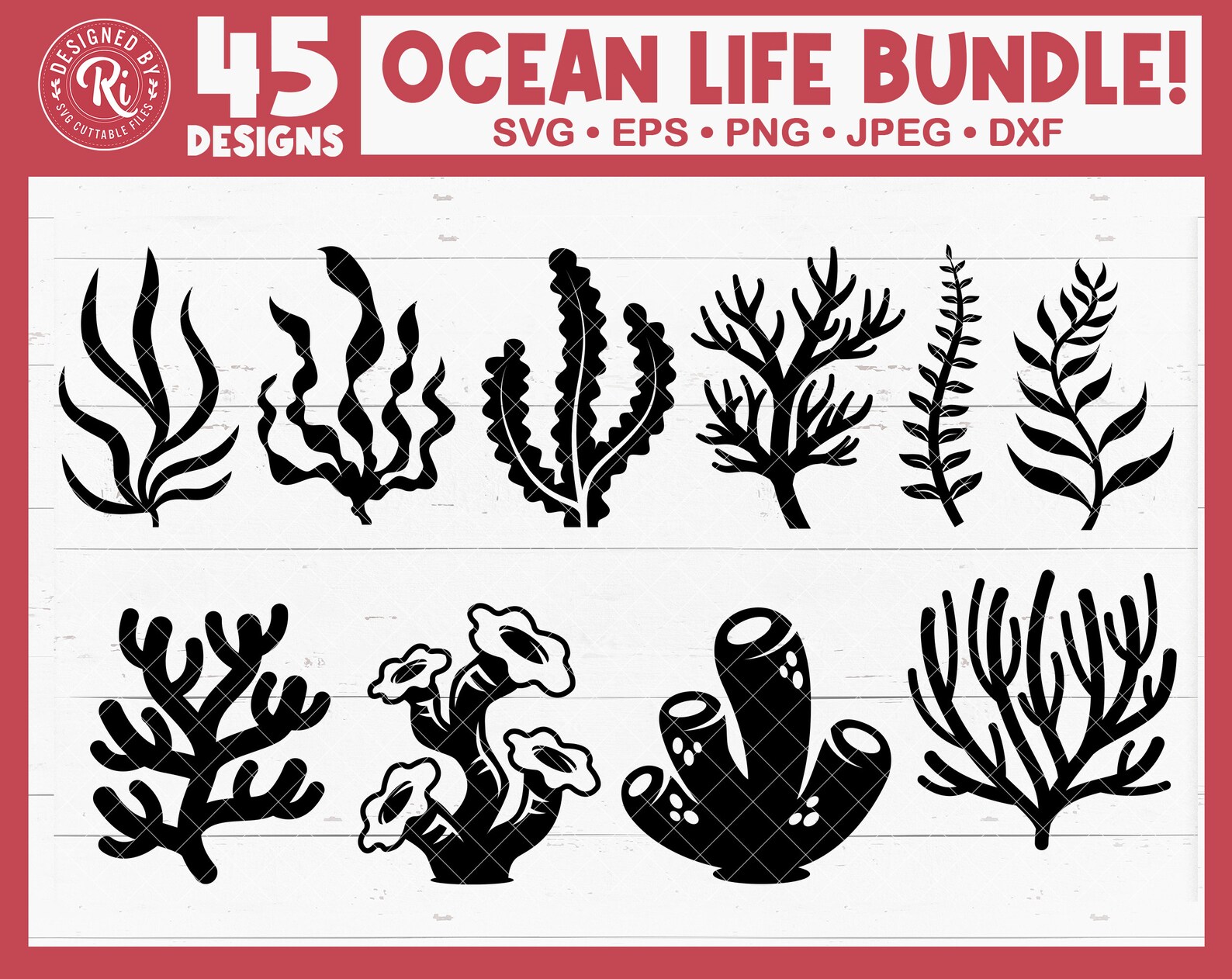 Sea Animals Svg Bundle Sea Life Svg Ocean Animals Svg - Etsy