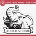 Elephant Monogram Svg, Safari Animal Svg, African Svg, Nature Svg ...