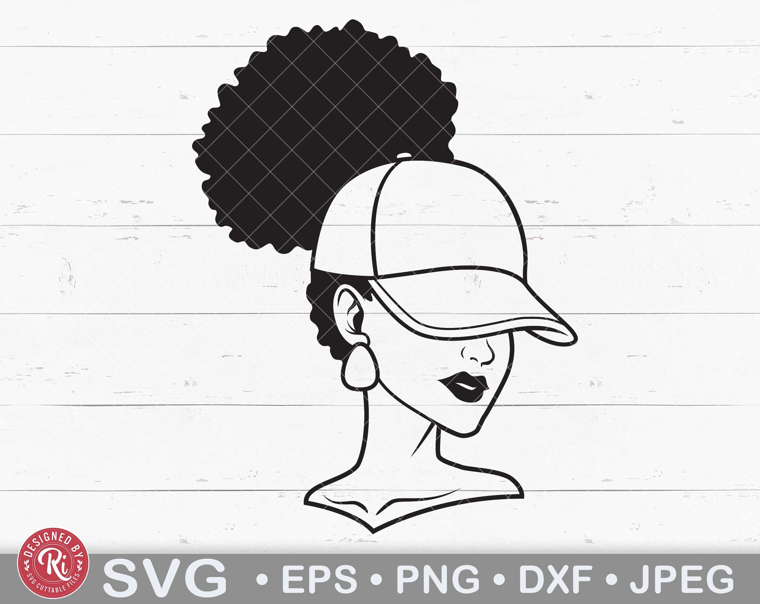 African American Woman Wearing A Cap Svg, Black Woman Svg, Periodt Svg ...
