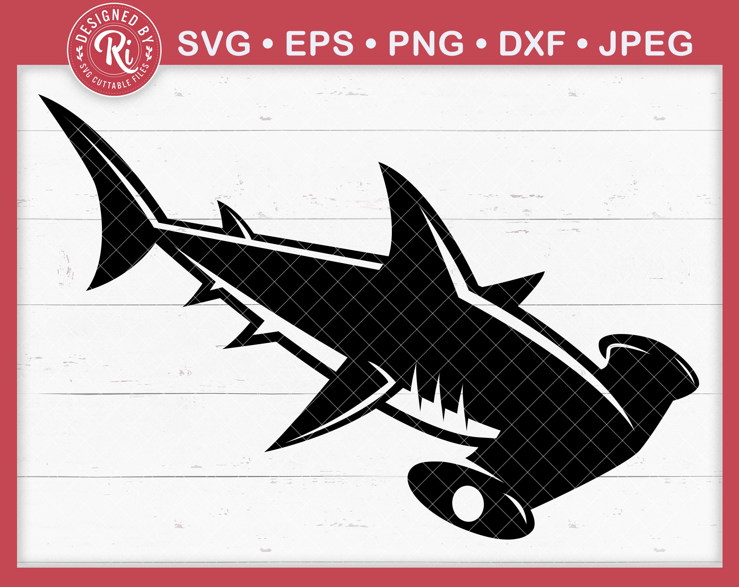 Sharks Svg Bundle, Hammerhead, Manta Ray, Great White Shark, Ocean ...