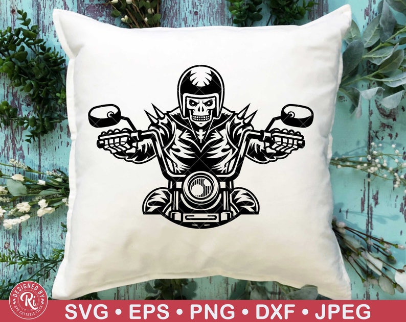 Skull Rider Svg Biker Skull Big Bike Motorcycle Ride or - Etsy