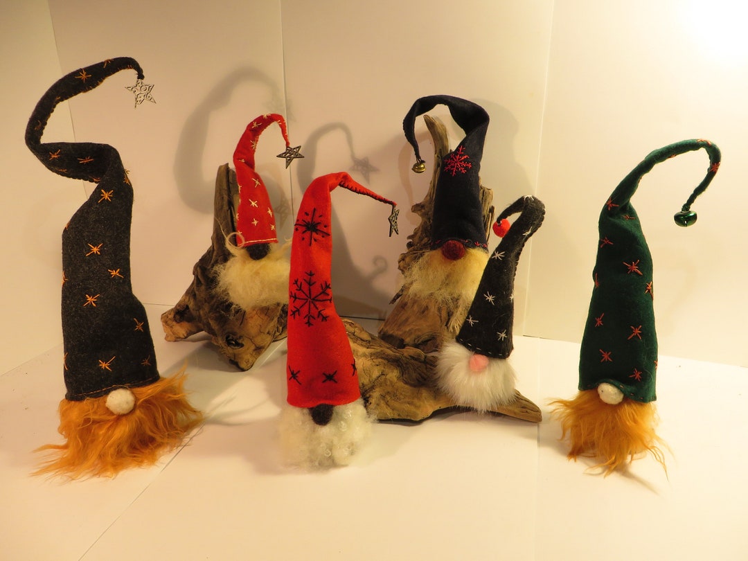 Handmade Scandinavian Trolls, Gnomes Tomte Made of Felt. Different ...