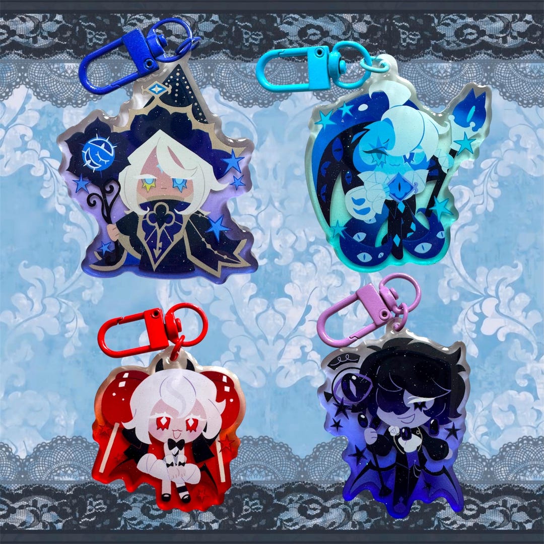 Cookie Run Deceit Trio + Truthless Recluse Acrylic Charms - Etsy