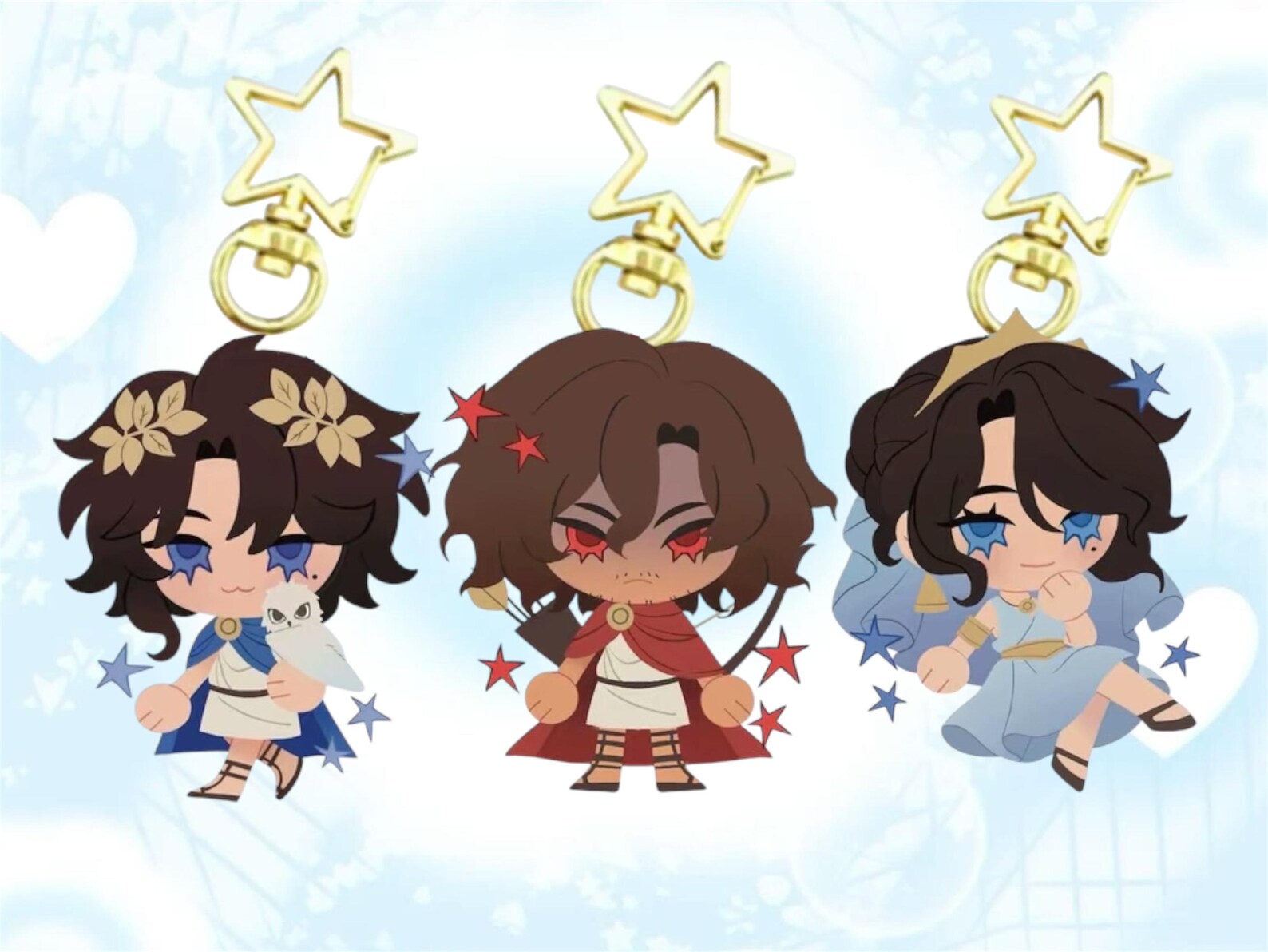 Epic Inspired Acrylic Charms (penelope, Odysseus & Telemachus) - Etsy