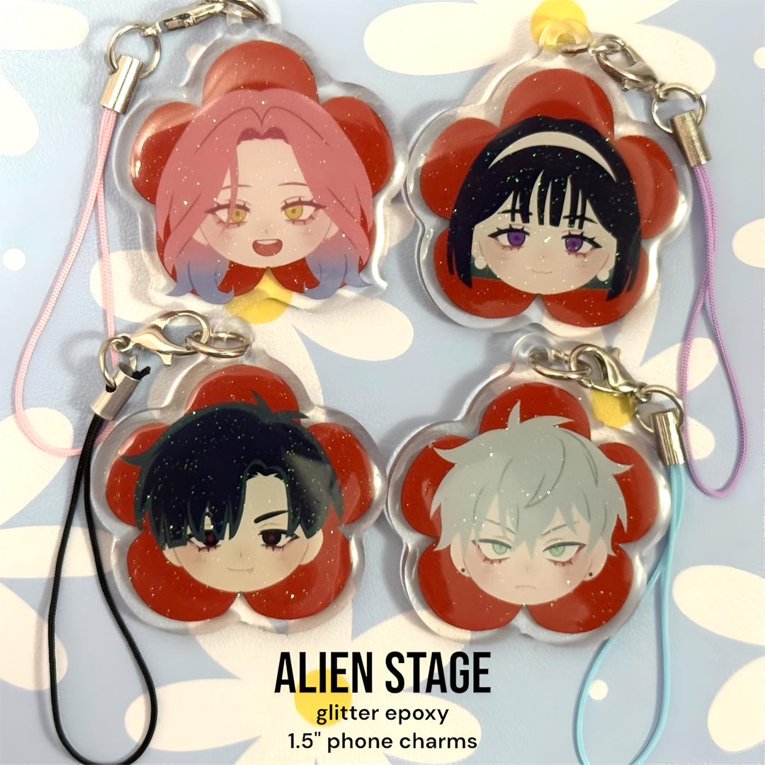 Alien Stage Clematis Acrylic Phone Charms - Etsy