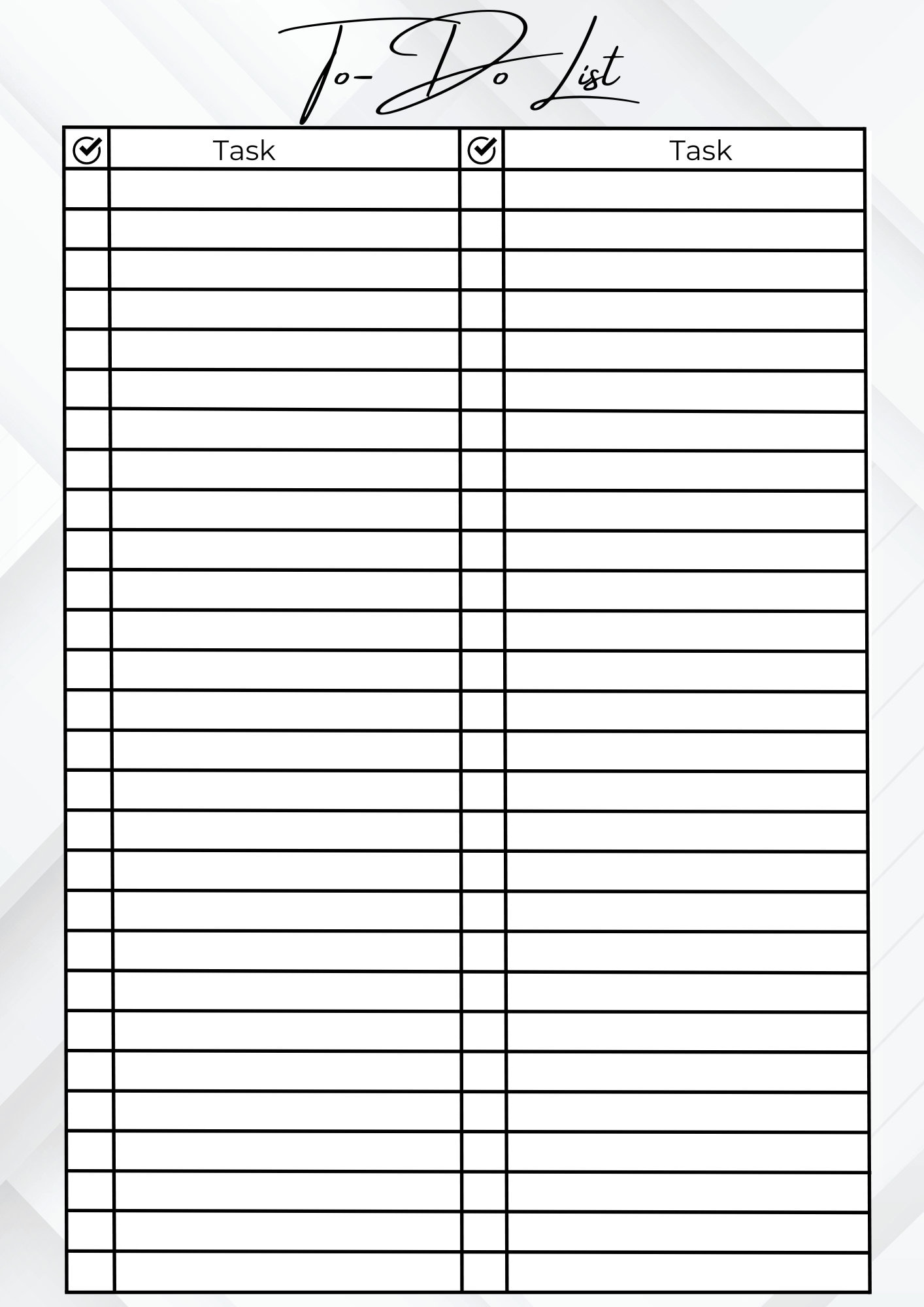 Two Column To-do List Planner Insert Printable Task List - Etsy