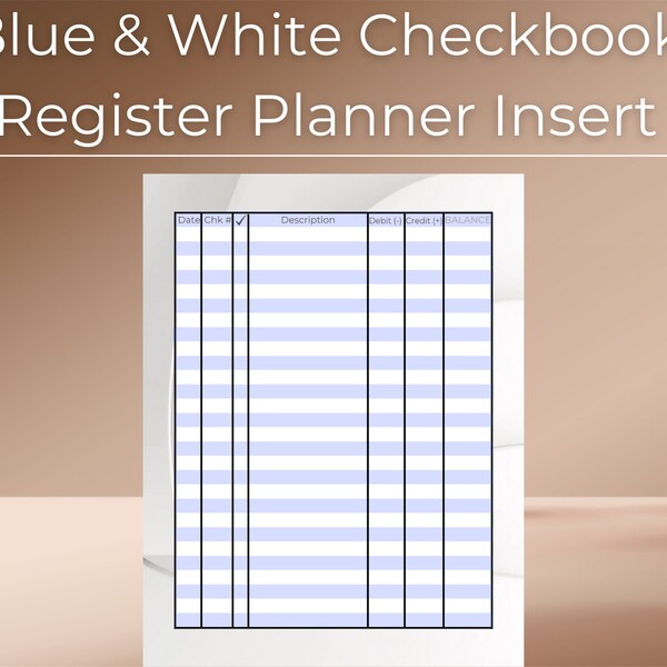Checkbook Register - Etsy