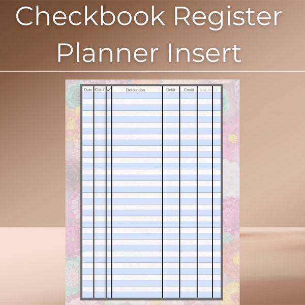 Checkbook Register - Etsy