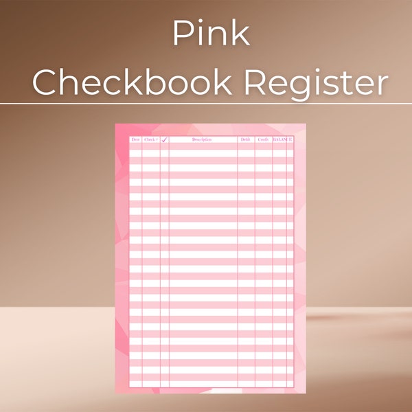 Checkbook Register - Etsy