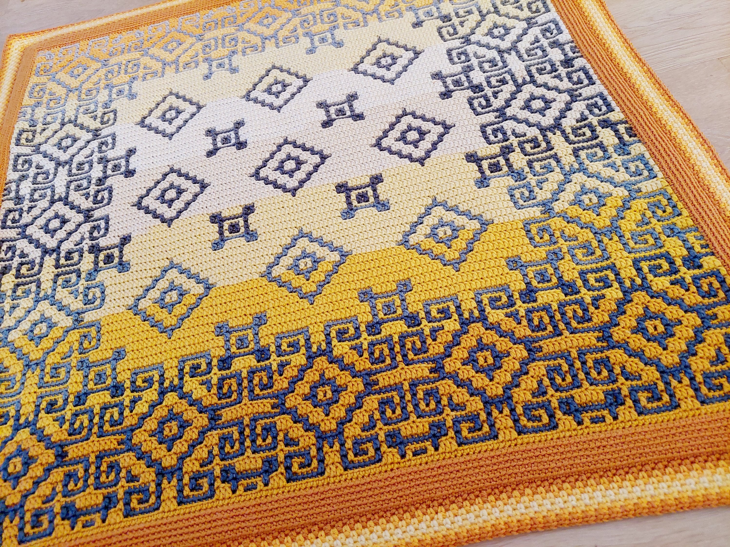 Overlay Mosaic Crochet in Rows Afghan/blanket Pattern Ellas - Etsy