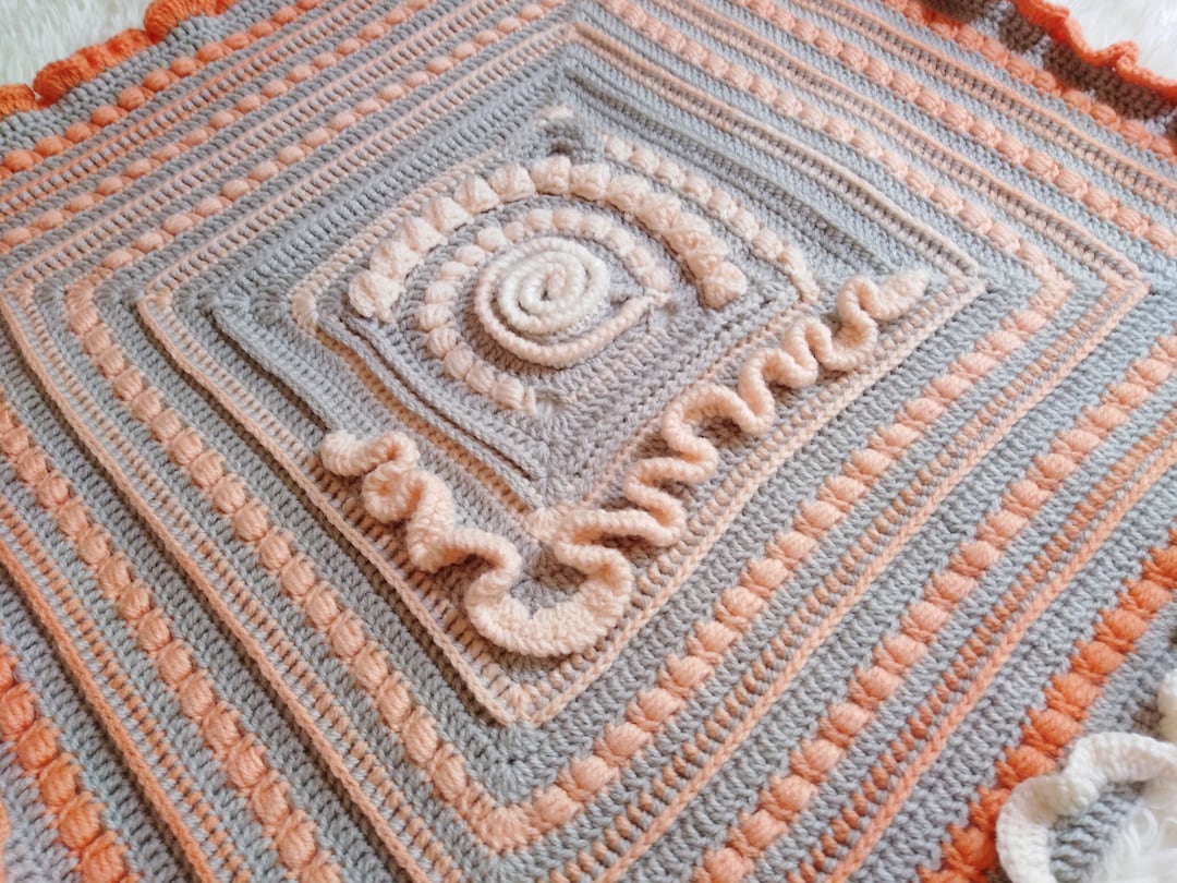 Free-form Crochet Pattern Coral Reef Garden Extended Into Continuous ...