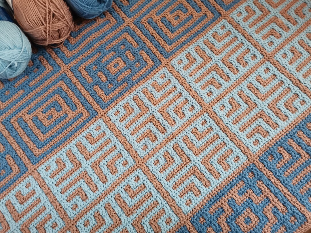 Geometric Mosaic Afghan/blanket Pattern Mix and Match. Chart for Each ...