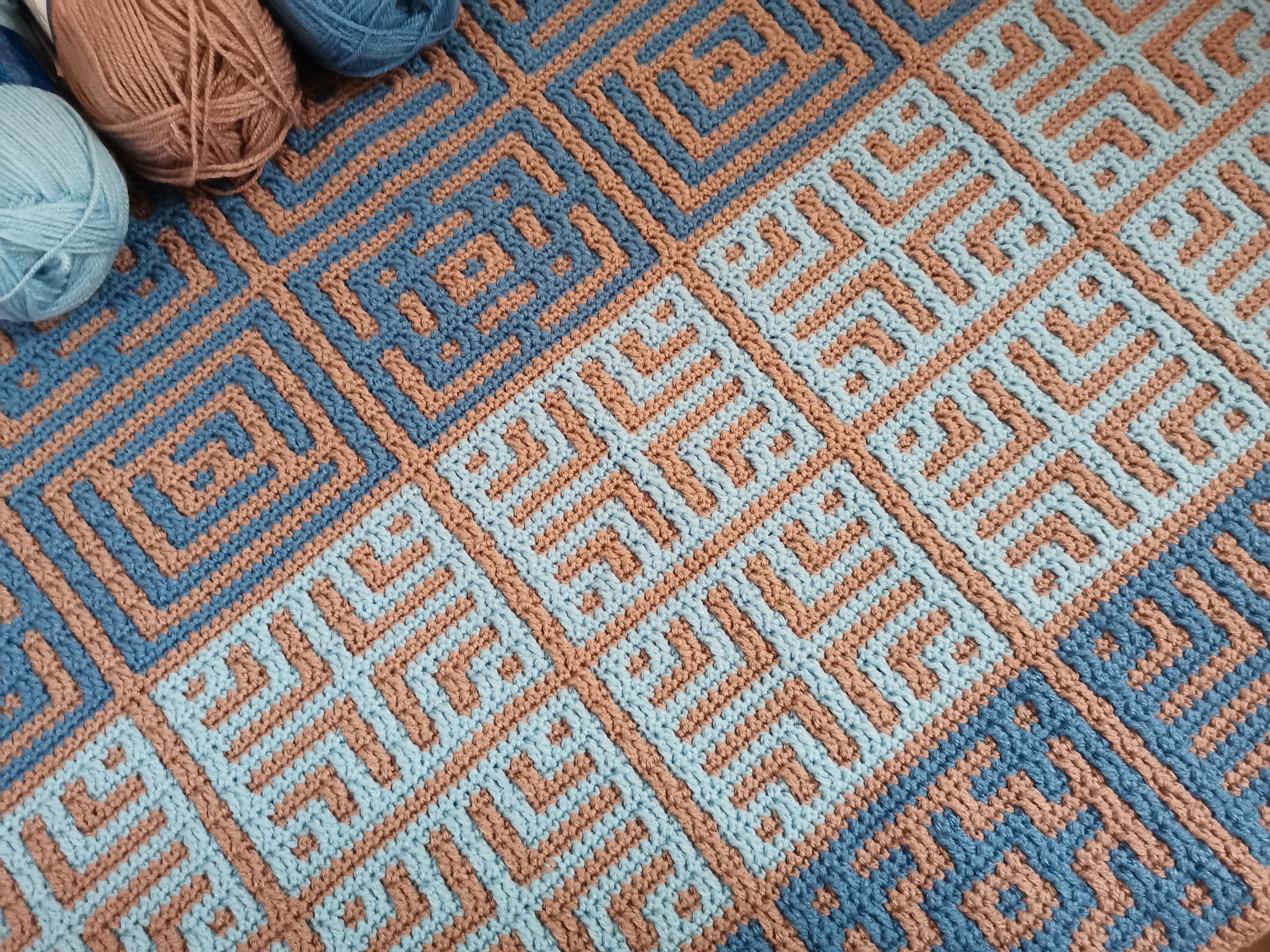 Geometric Mosaic Afghan/blanket Pattern Mix and Match. Chart - Etsy