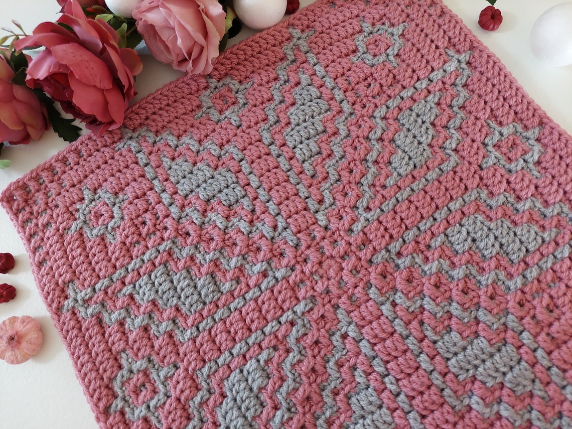 Glorious Bloom Crochet Pattern: Overlay Mosaic Floral Motif (PDF ...