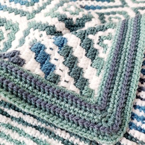 Square Away. Overlay Mosaic Crochet Afghan/blanket Pattern. Chart and ...