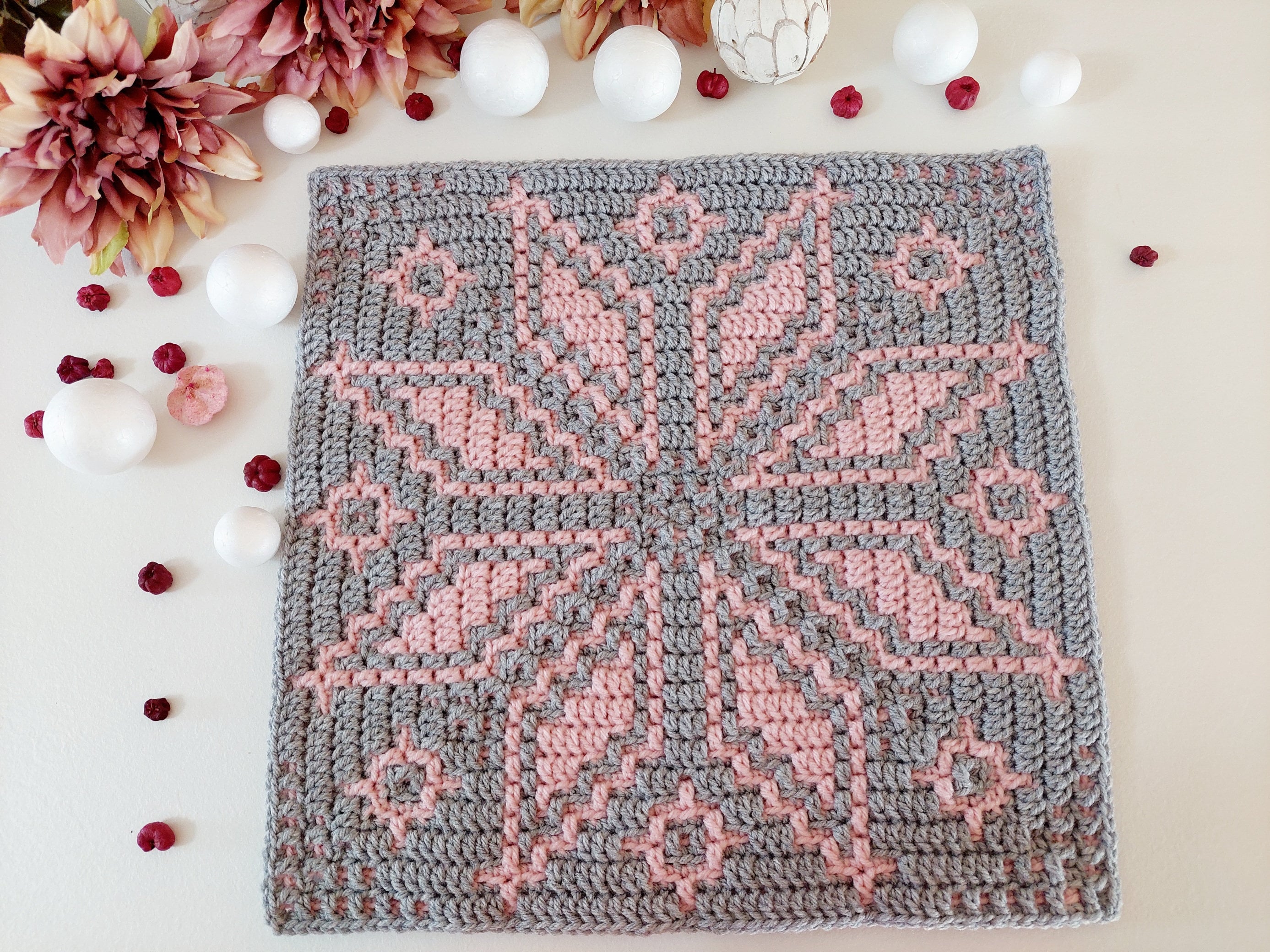 Glorious Bloom Crochet Pattern: Overlay Mosaic Floral Motif (PDF ...