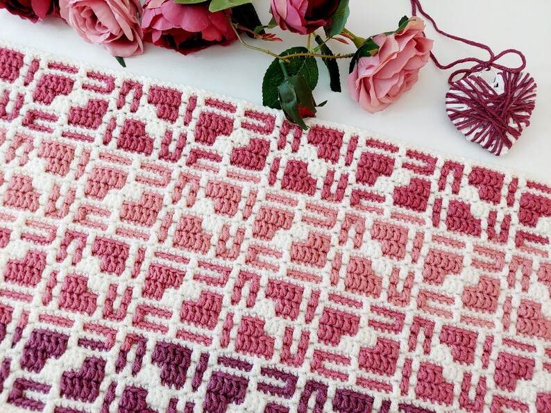 Overlay Mosaic Crochet in Rows Afghan/blanket Pattern LOVE - Etsy