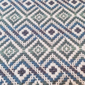Square Away. Overlay Mosaic Crochet Afghan/blanket Pattern. Chart and ...