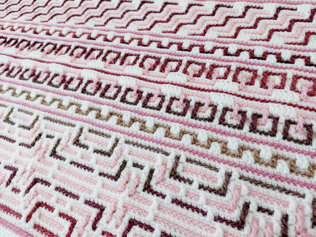 Overlay Mosaic Crochet Afghan/blanket Pattern MIRAGGIO Plus Bonus ...