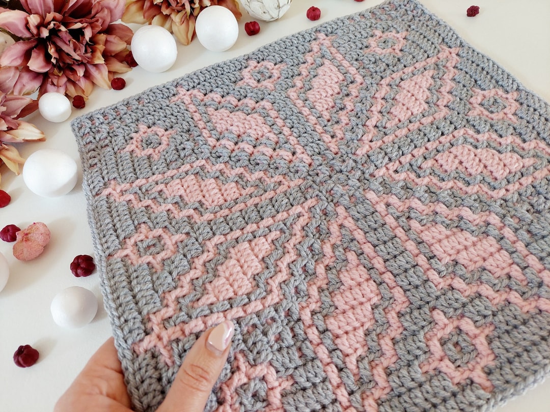 Glorious Bloom Crochet Pattern: Overlay Mosaic Floral Motif (PDF ...