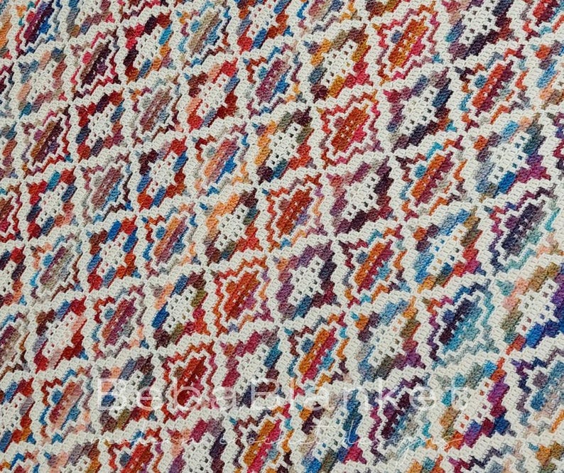ARABSECA: Middle Eastern Overlay Mosaic Crochet Blanket Pattern. Chart ...