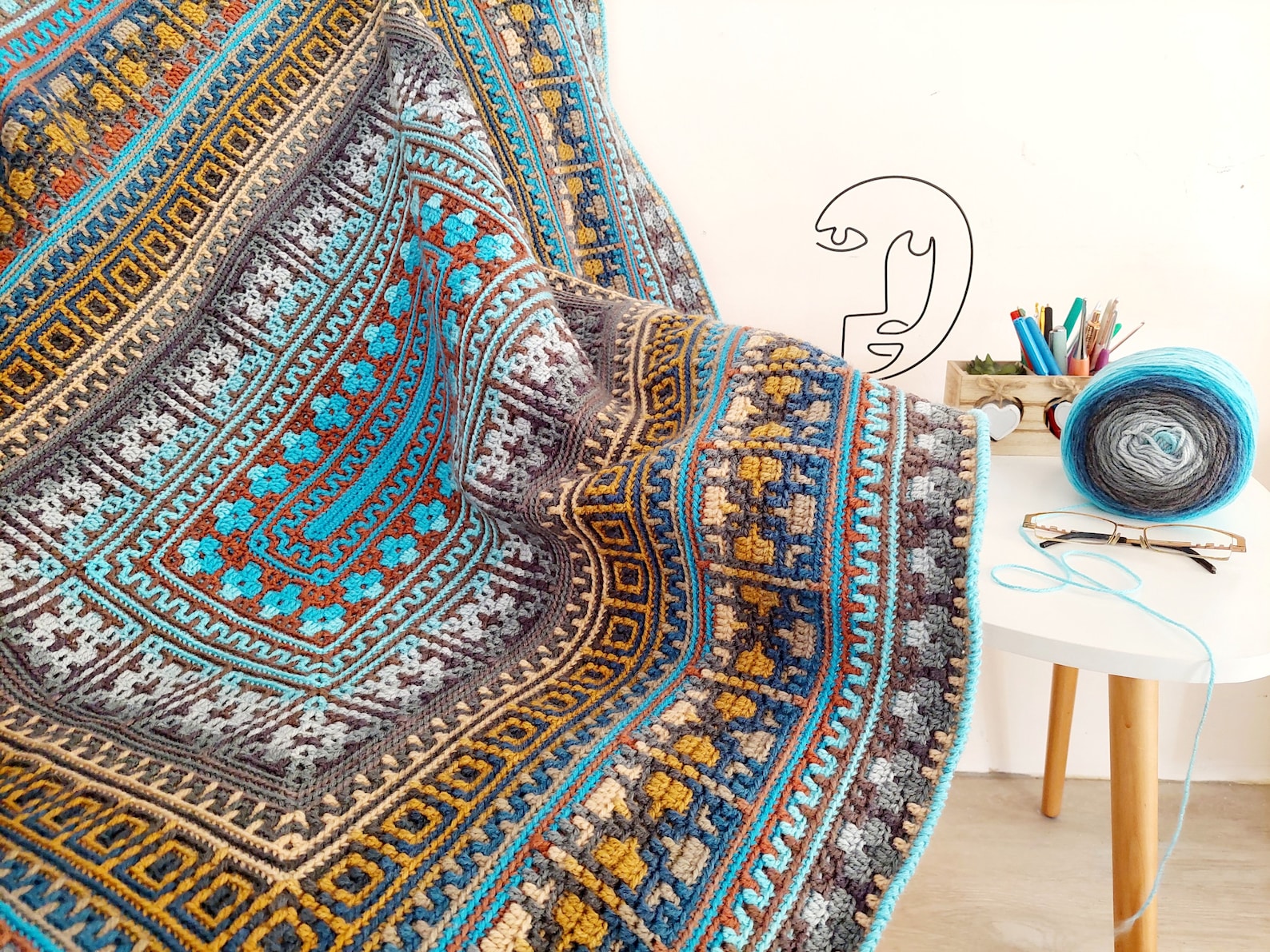 Mosaic Crochet Afghan Pattern: Cozy Cuddles Blanket (PDF Pattern) - Etsy