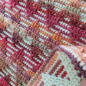 Mosaic Crochet Blanket Pattern: Two-sided Zigzag (PDF Pattern) - Etsy ...