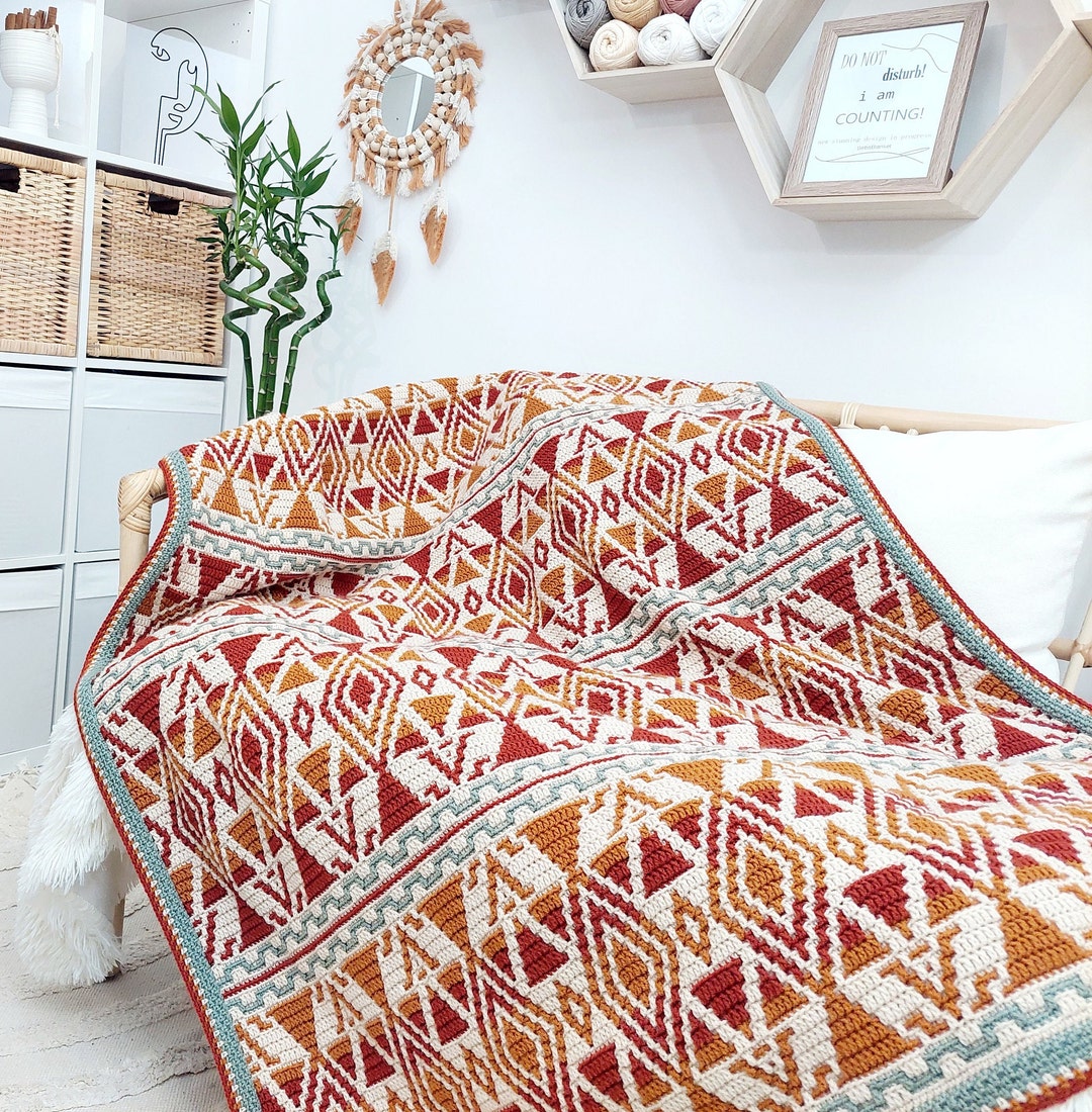 ALTERNATIVES: Overlay Mosaic Crochet Afghan/blanket Pattern. Two Design ...