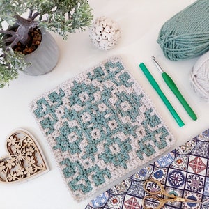 Spring Mosaic Crochet Pattern: 3 Square Motifs (PDF Pattern) - Etsy