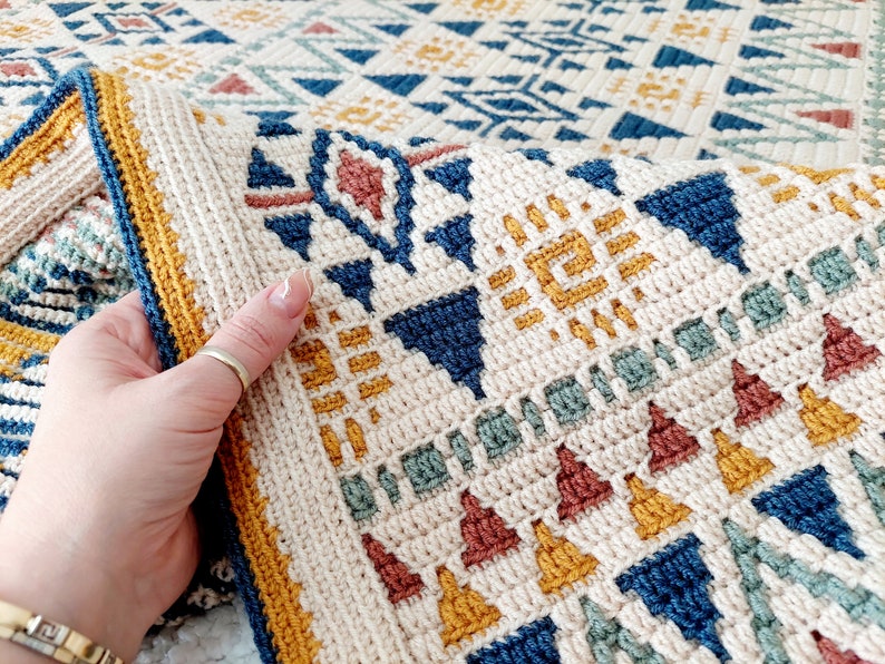 SHANDIIN: Overlay Mosaic Crochet Blanket Pattern, Charts and Written ...