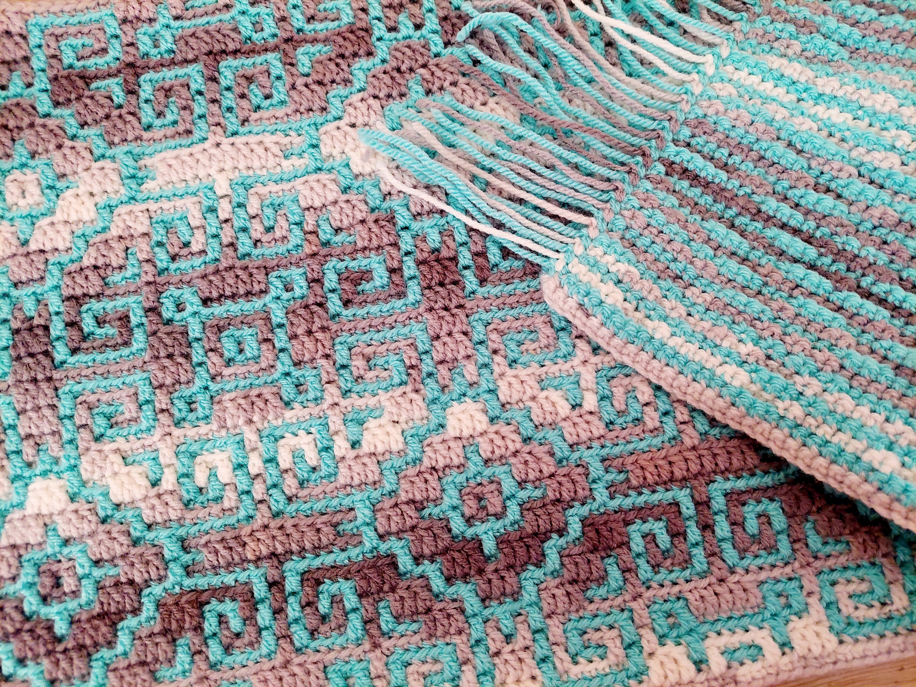 Overlay Mosaic Crochet in Rows Afghan/blanket Pattern Ellas - Etsy