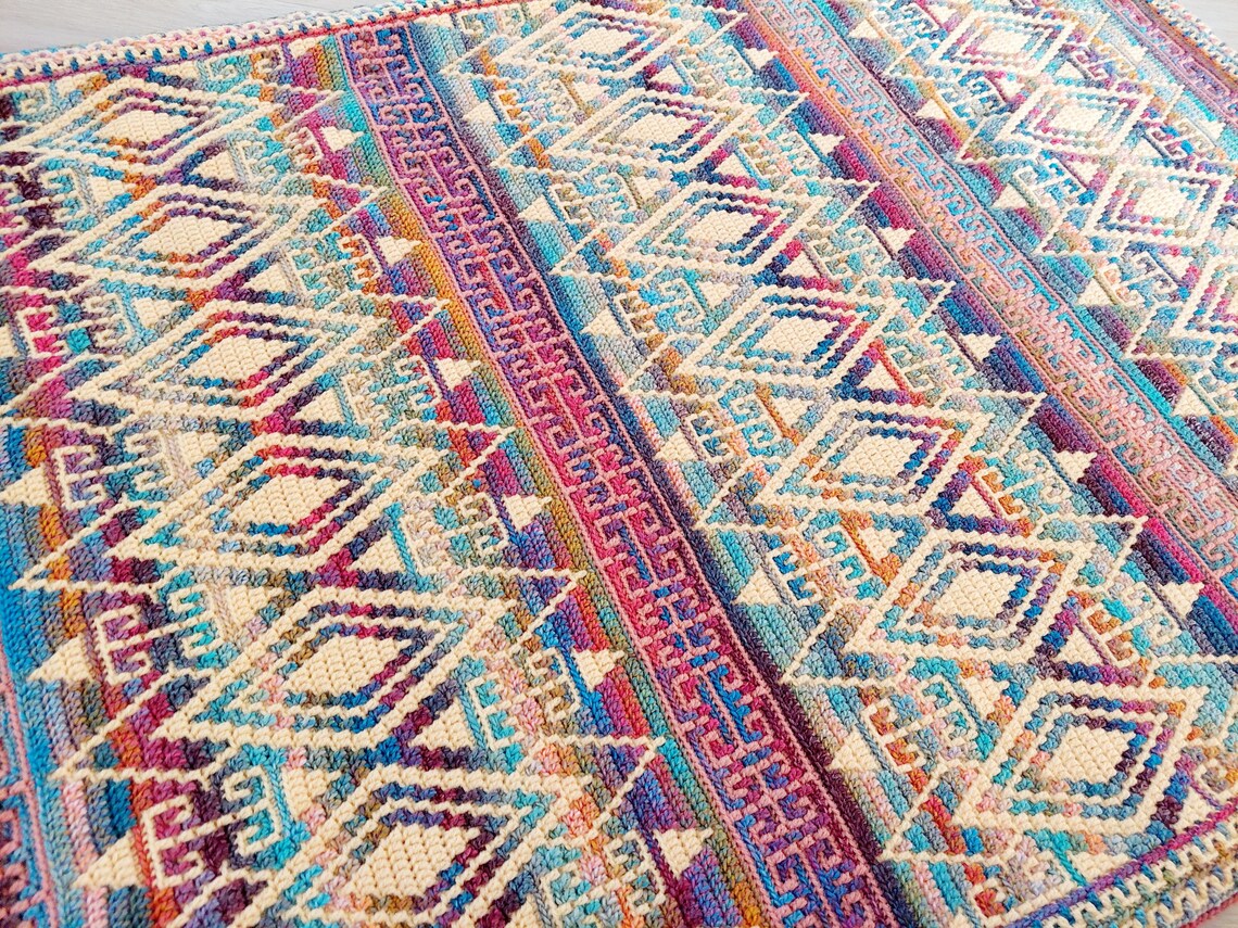 Overlay Mosaic Crochet Afghan/blanket Pattern Ancient Stories. - Etsy